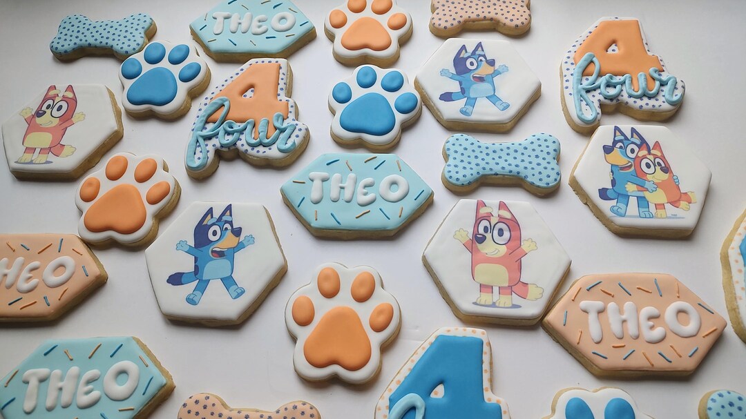 Bluey Royal Icing Decorated Sugar Cookies - Etsy