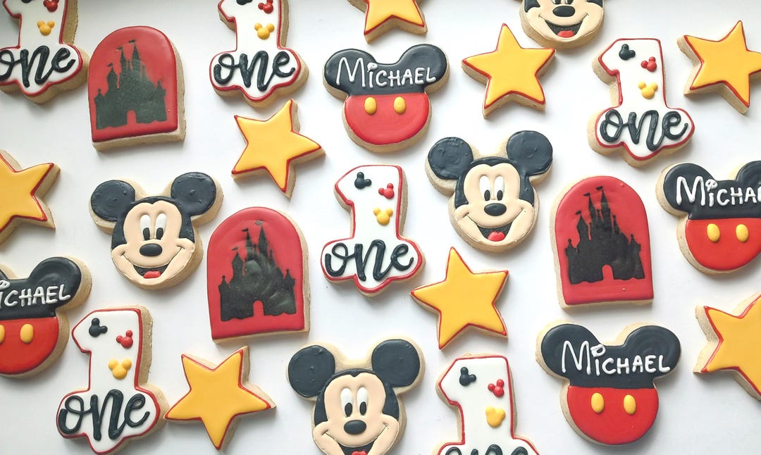 Mickey Mouse Royal Icing Decorated Sugar Cookies - Etsy