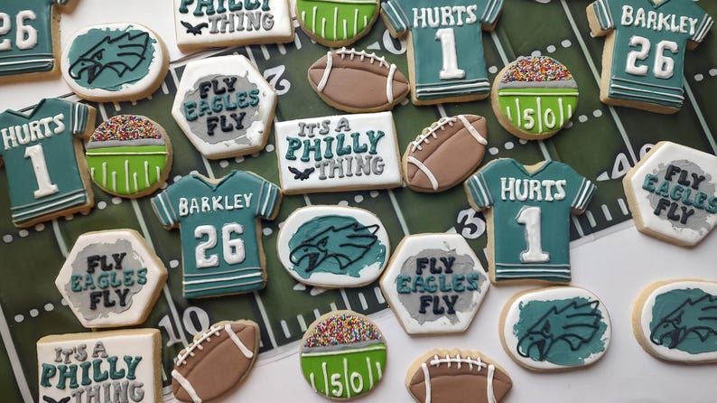 Philadelphia Eagles Royal Icing Sugar Cookies - Etsy