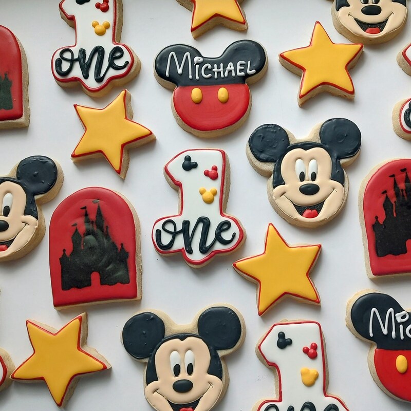 Mickey Mouse Cookies - Etsy