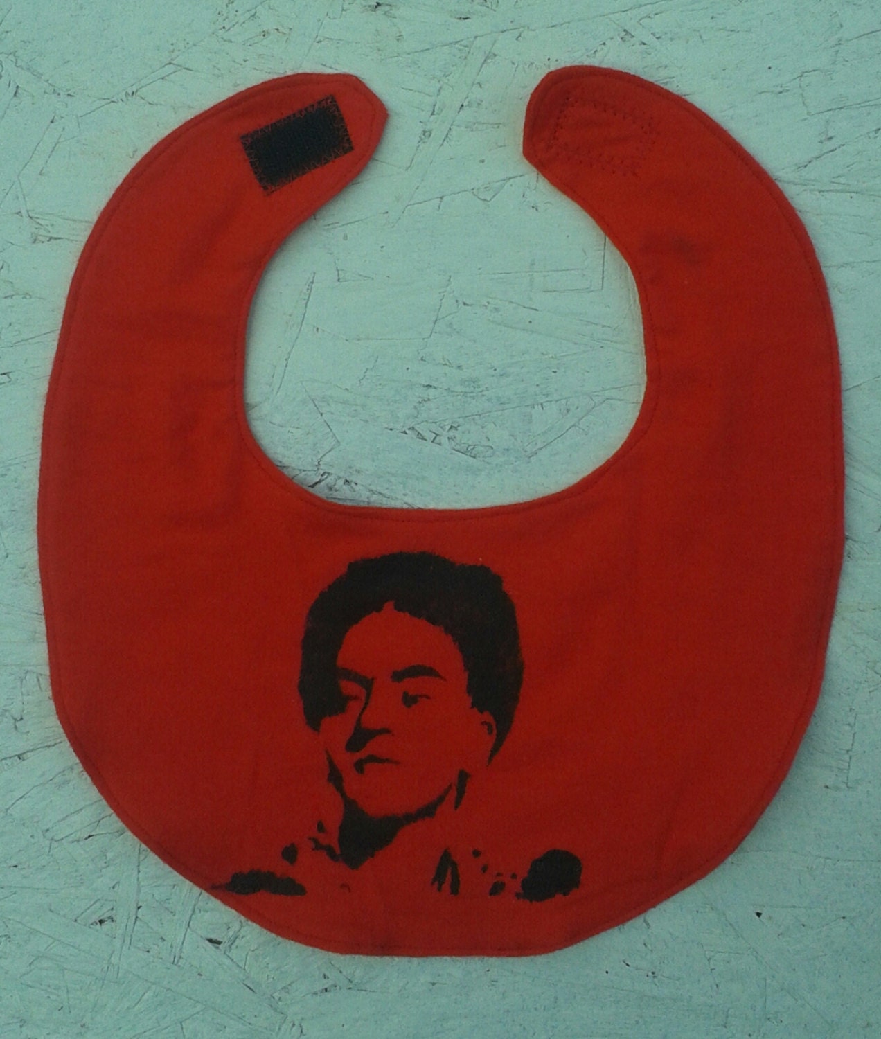 Flannel Frida Kahlo Stencil Bib Pick Your Color | Etsy