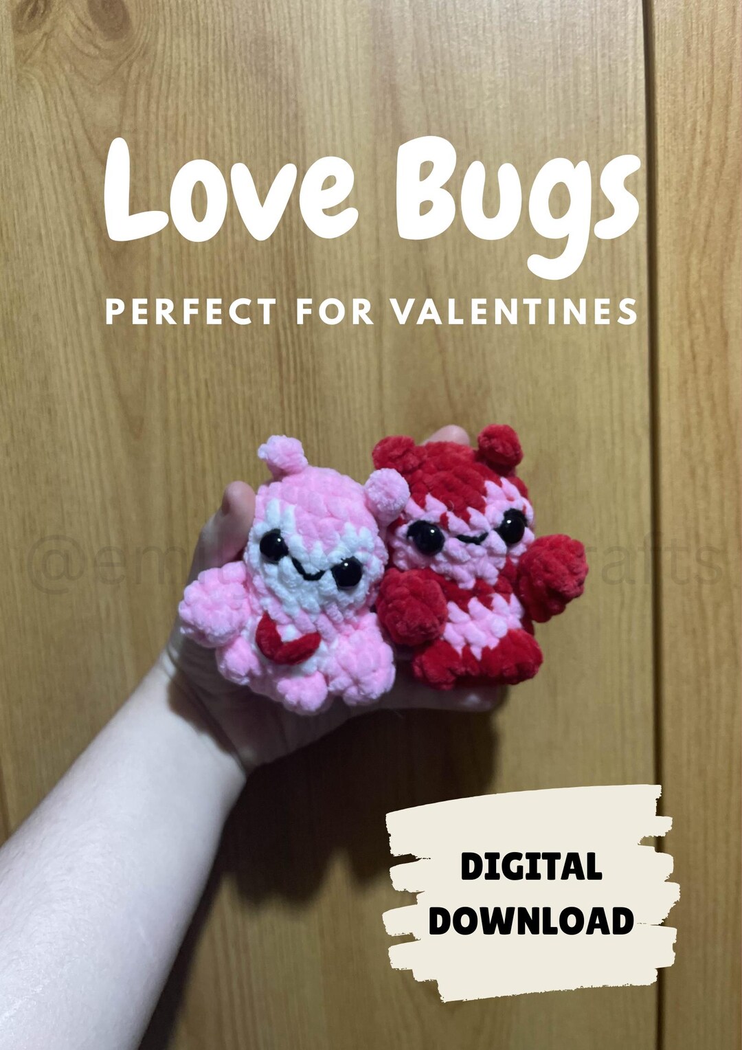 Valentine Love Bugs Crochet Pattern: No Sew Amigurumi (PDF Pattern) - Etsy