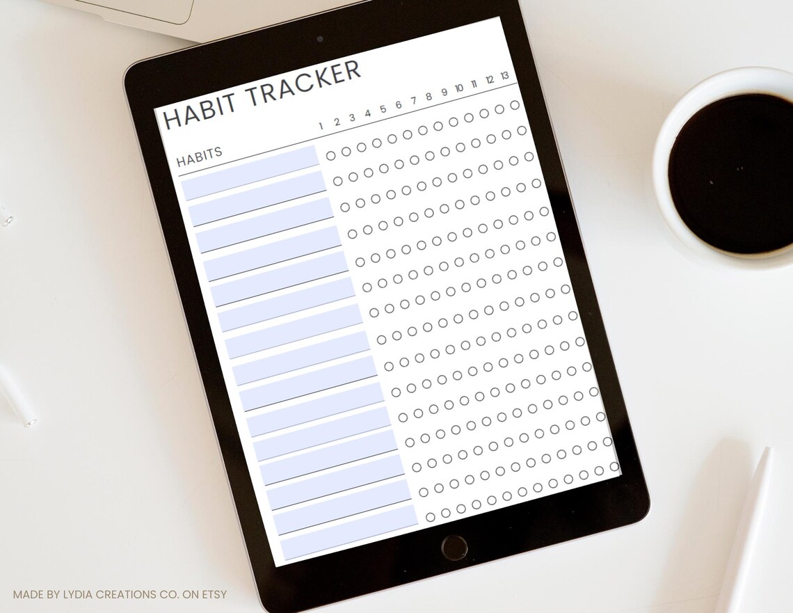 Minimalist Habit Tracker - Etsy
