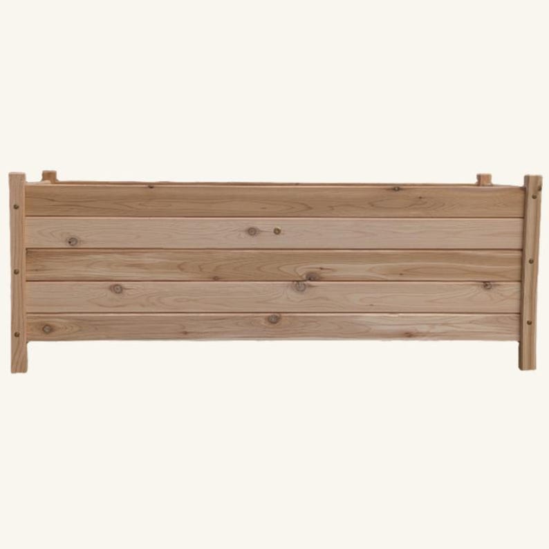 48" Cedar Garden Box – 18" Tall Deep Raised Wooden Planter for Vegetables, Flowers & Shrubs ...
