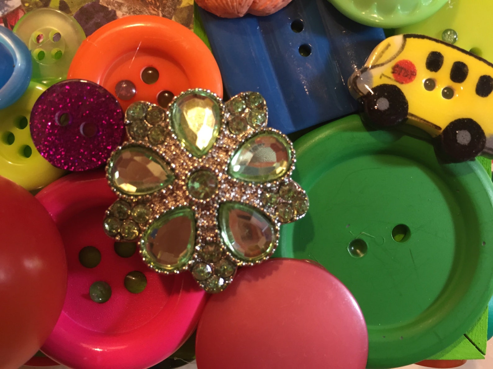 TEACHER Button Frame in Brights Gift for Teacher Gift - Etsy