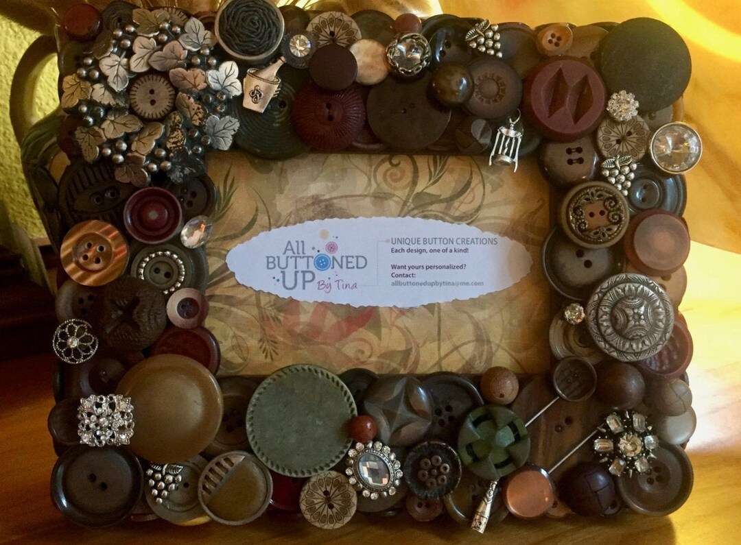 WINE Button Frame in Browns Gift for Vintner Gift for Wine - Etsy