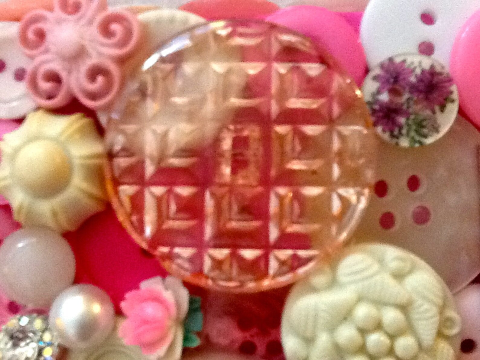 RESERVED ~ CUSTOM ONLY Baby Button Frame in Pink and White ~ Baby ...