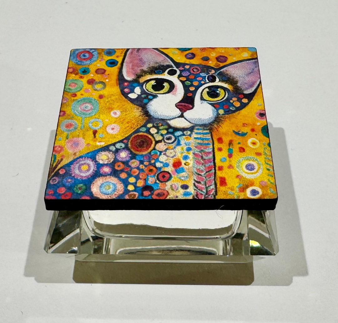Button Ring or Trinket Box ~ Button Art ~ Retro Art ~ Gift for Crafter ...