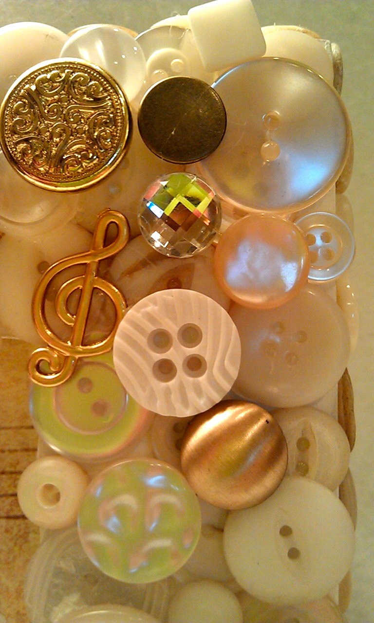 RESERVED CUSTOM ONLY Musical Button Frame Shabby Chic Art | Etsy