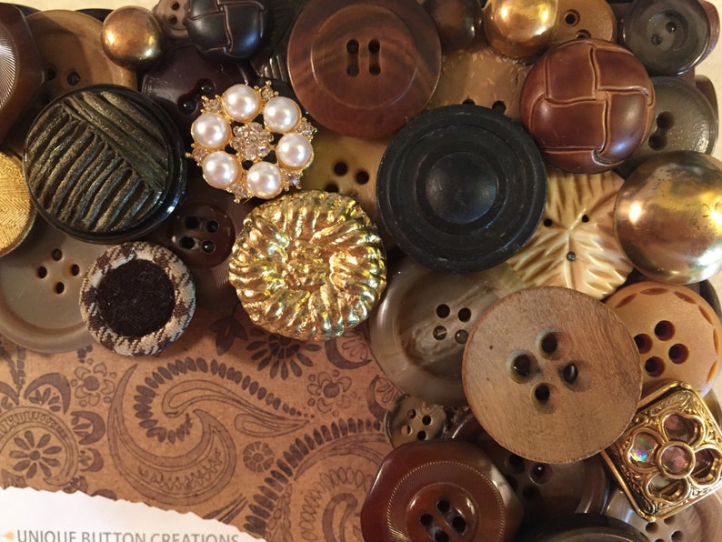 Earth Toned Button Frame in Browns ~ Rustic Frame ~ Gift for Her ~ Gift ...