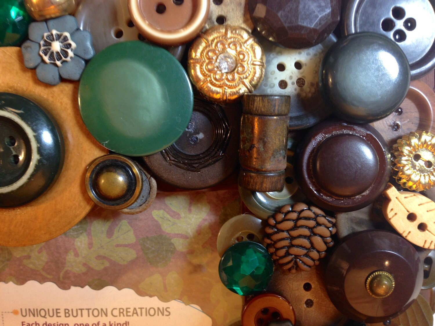 ALASKA Button Picture Frame in Brown and Green Travel - Etsy