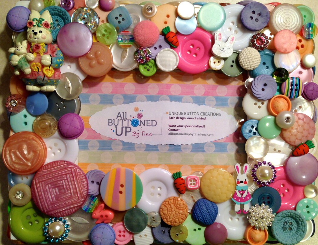 EASTER - Pastel Button Frame ~ Babys First Easter ~ Nursery Decor ...