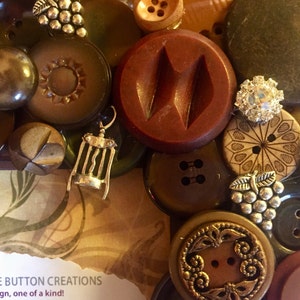 WINE Button Frame in Browns Gift for Vintner Gift for Wine - Etsy