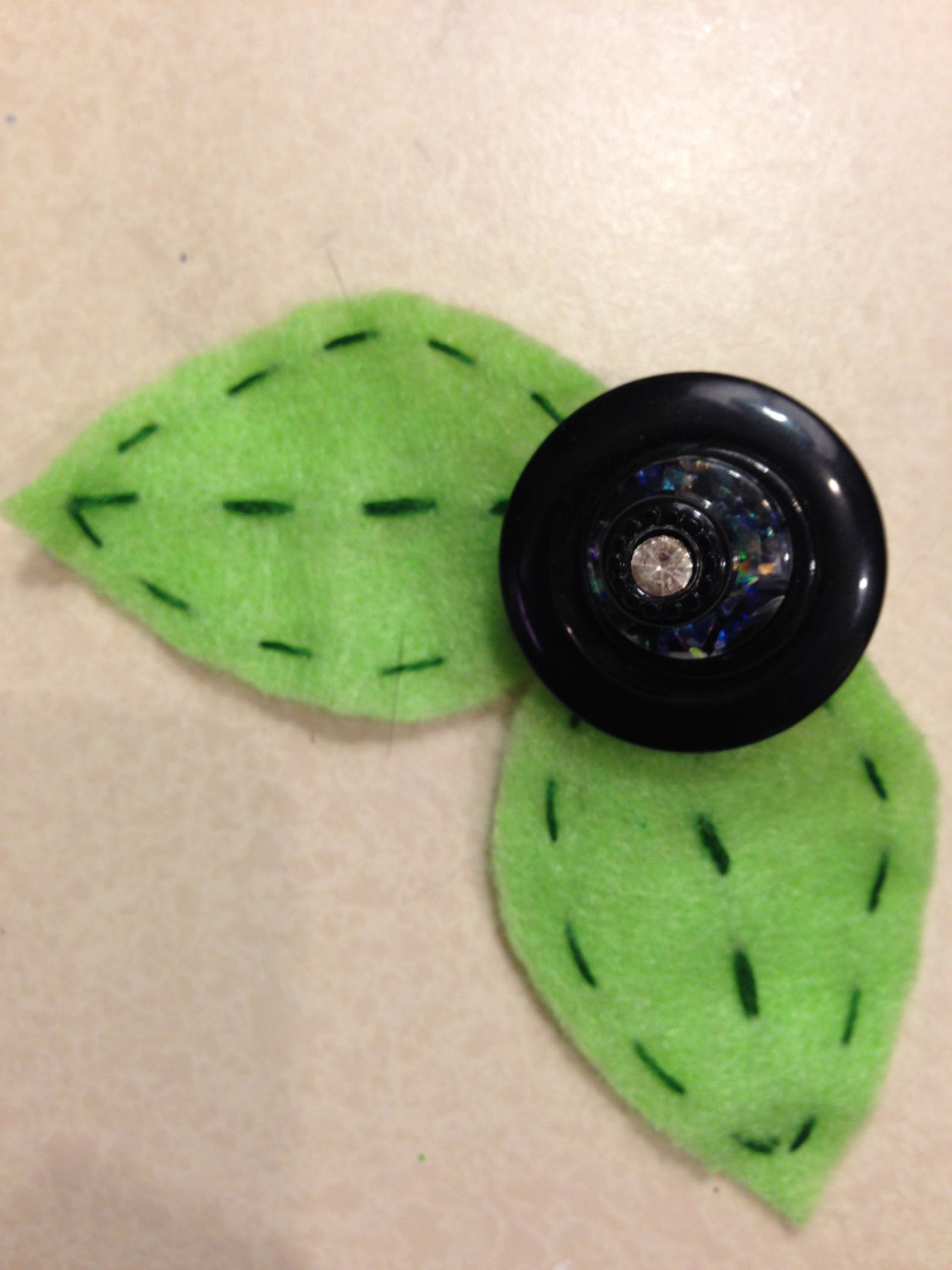 Black Button Flower Pin Inexpensive Gift Button Art Gift - Etsy