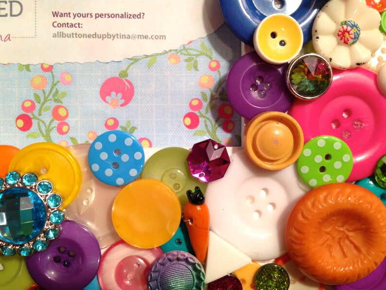 EASTER Bright Pastel Button Frame in Blue Green Orange - Etsy