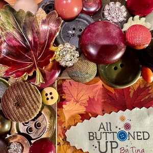 FALL Button Frame in Fall Colors ~ Rustic Home Decor ~ Seasonal Frame ~ Gift for Her ~ Desk ...