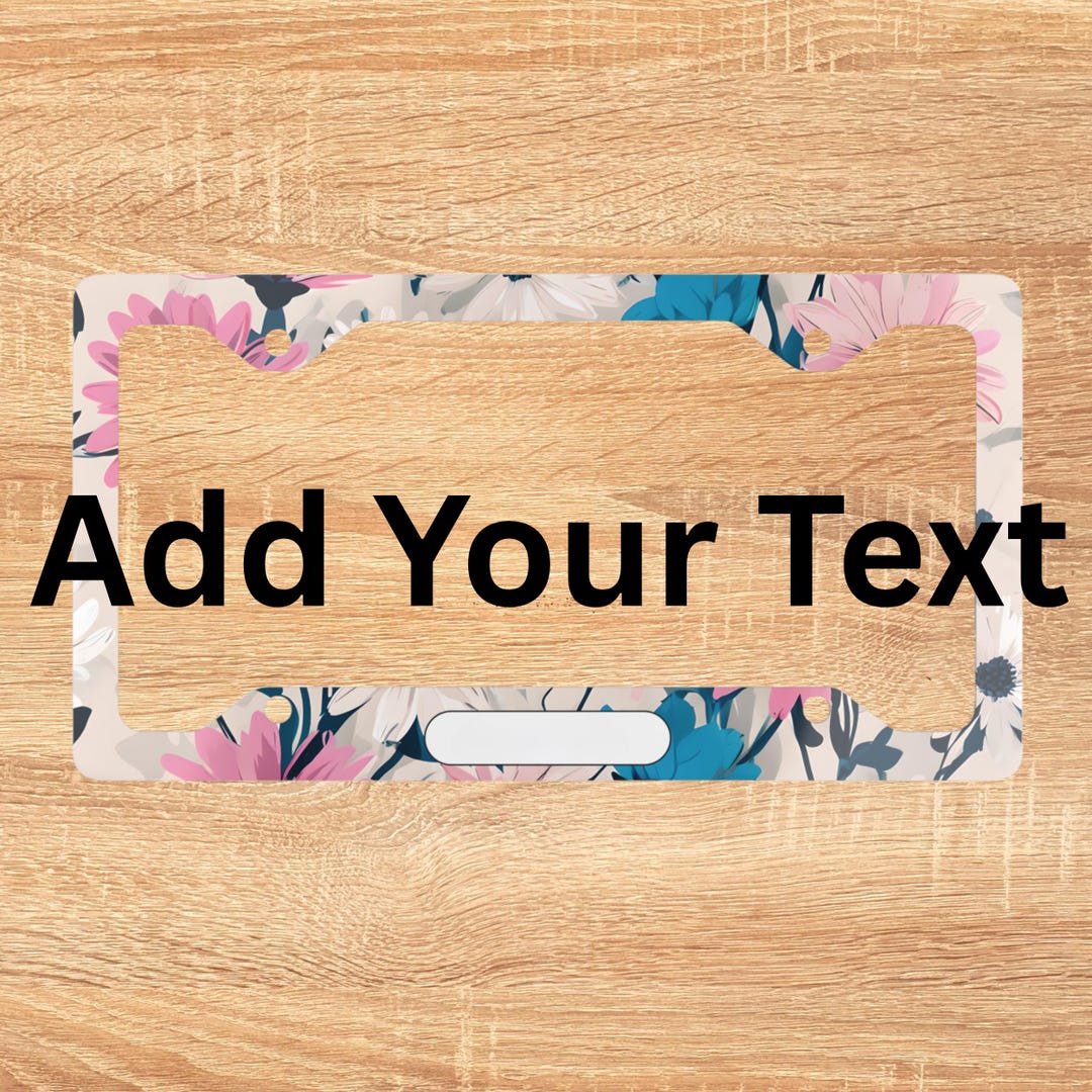 Custom License Plate Frame, Personalized September Aster & Morning ...