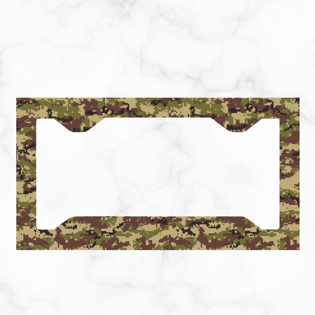License Plate Frame, Green Camo License Plate Cover, Camouflage Truck ...