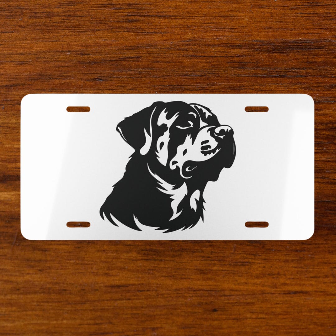 Vanity Plate, Rottweiler Metal Car Front License Plate, Dog Mom Gift - Etsy