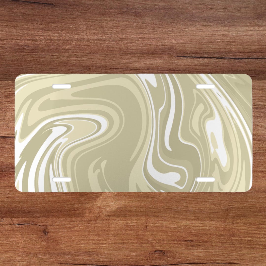 Sage Green Swirl Car Front Vanity Plate, Gift for Her, Cute, Green ...