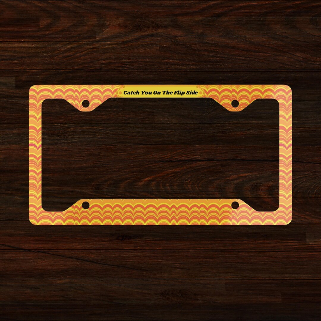 Cute License Plate Frame, Retro Car Accessories, Groovy Car Decor, 70s ...