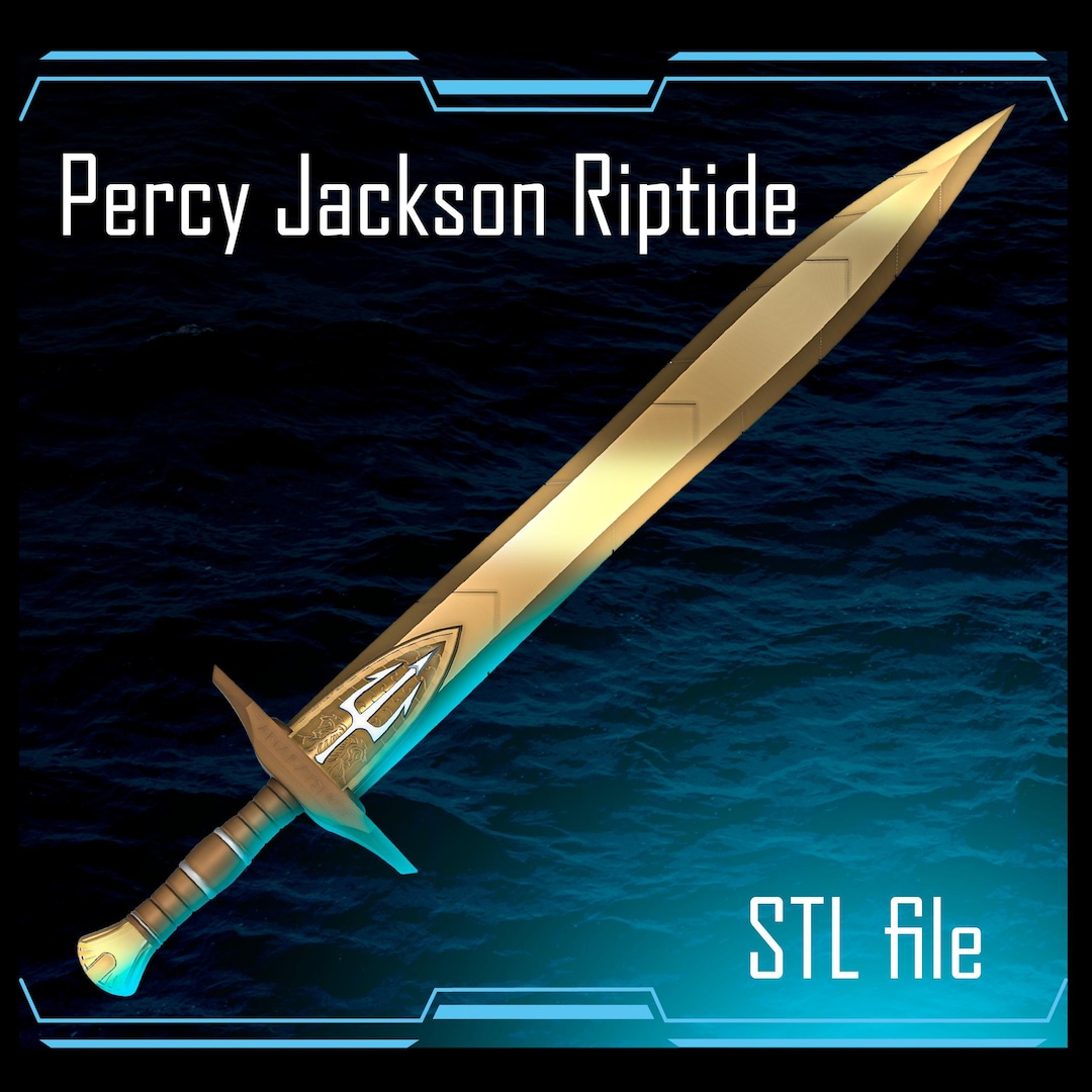 Riptide STL File: 3D Printable Sword Prop - Percy Jackson Cosplay ...
