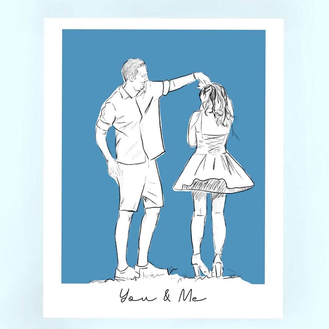 Custom Couple Drawing Artwork - Etsy