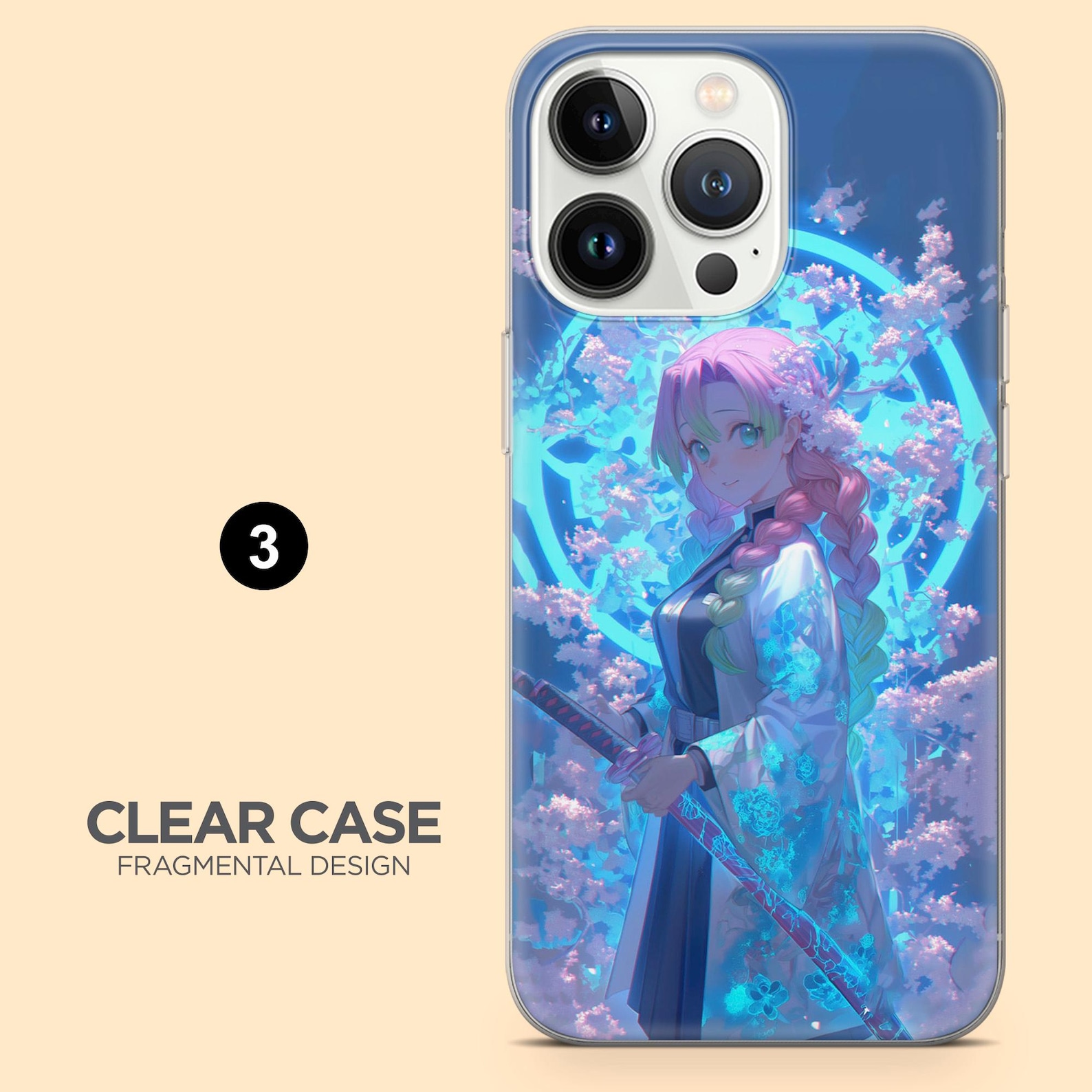 Demon Slayer Phone Case Mitsuri Cosplay Cover for iPhone 16, 15, 14, 13 ...