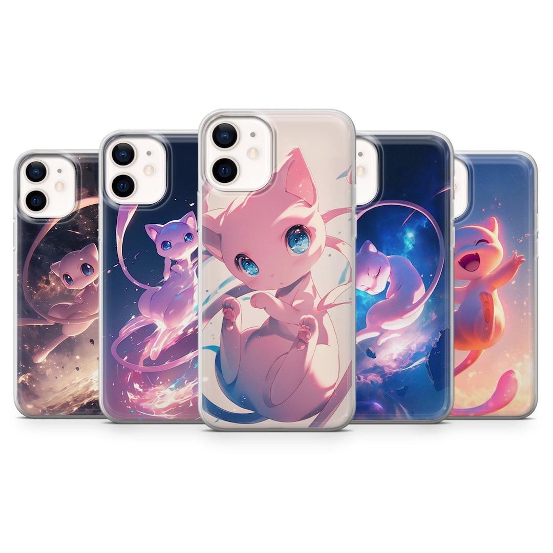 Pokemon Phone Case Mew Mewtwo Cover for iPhone 16, 15, 14, 13, 12, 11 ...