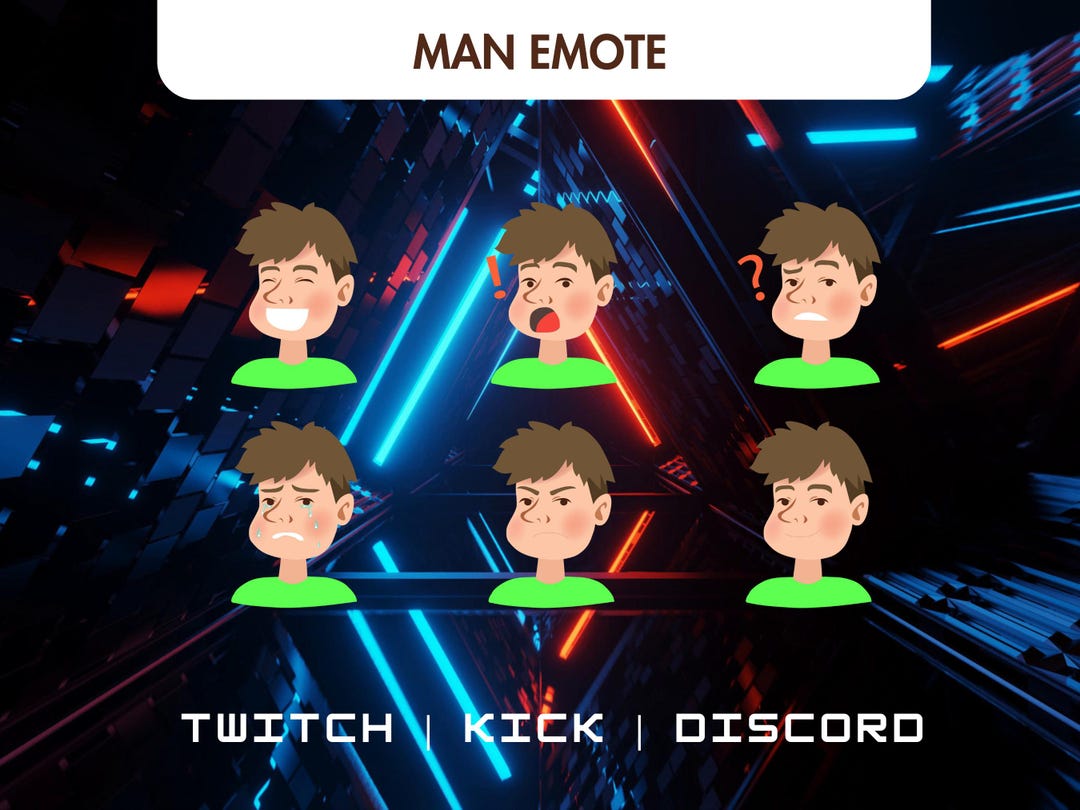 Twitch Man Emotes | Twitch Emotes | Discord Emotes | Instant Download ...
