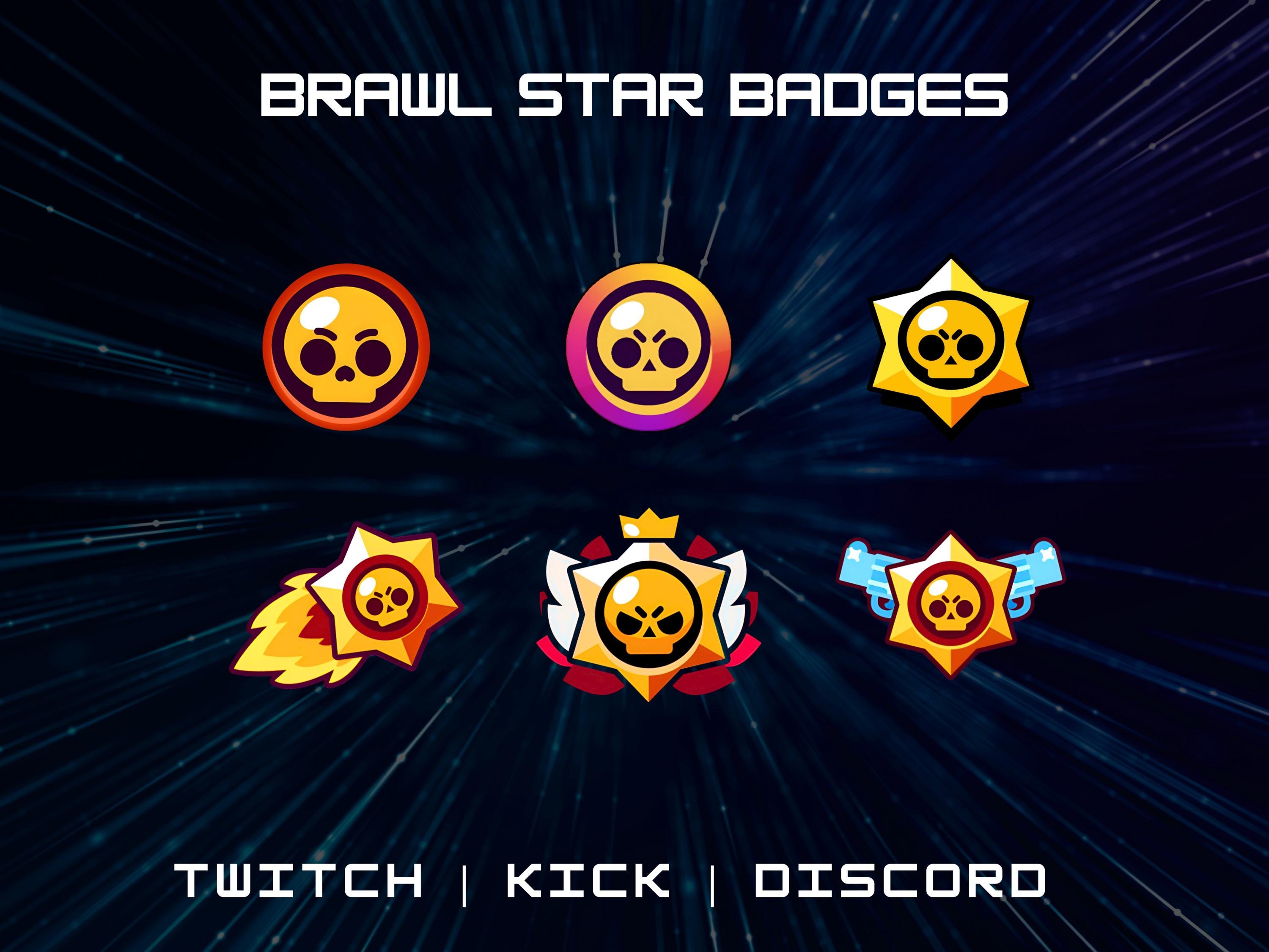 Brawl Star Badges for Twitch, Youtube, Kick and Discord | Bit Badges ...