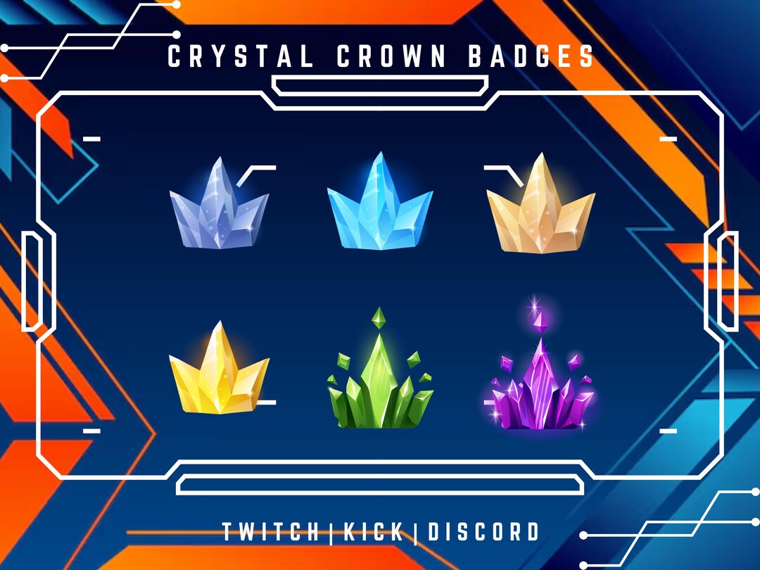 Twitch Crown Sub Badges | Streamer Badges | Discord Role Badges ...