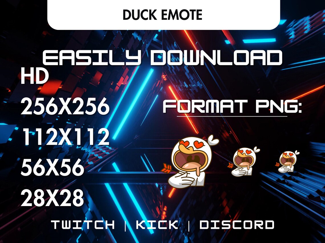 Cute Duck Emotes Bundle | Twitch & Discord Emotes | Kawaii Animal ...