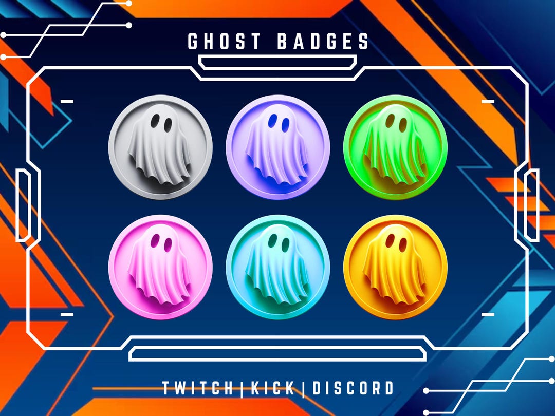 Ghost Sub Badges for Twitch, Youtube, and Discord | Stream Badges ...