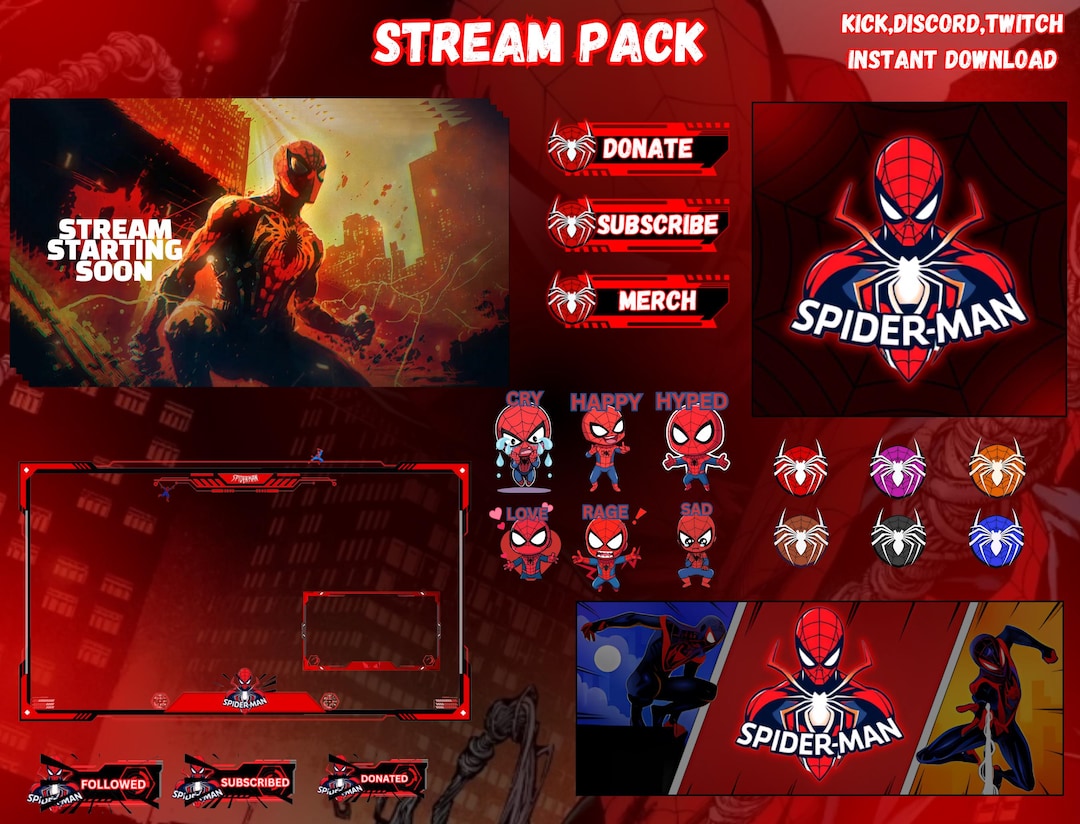 Animated Stream Package | Fictional Character | Logo, Banner, Emotes ...