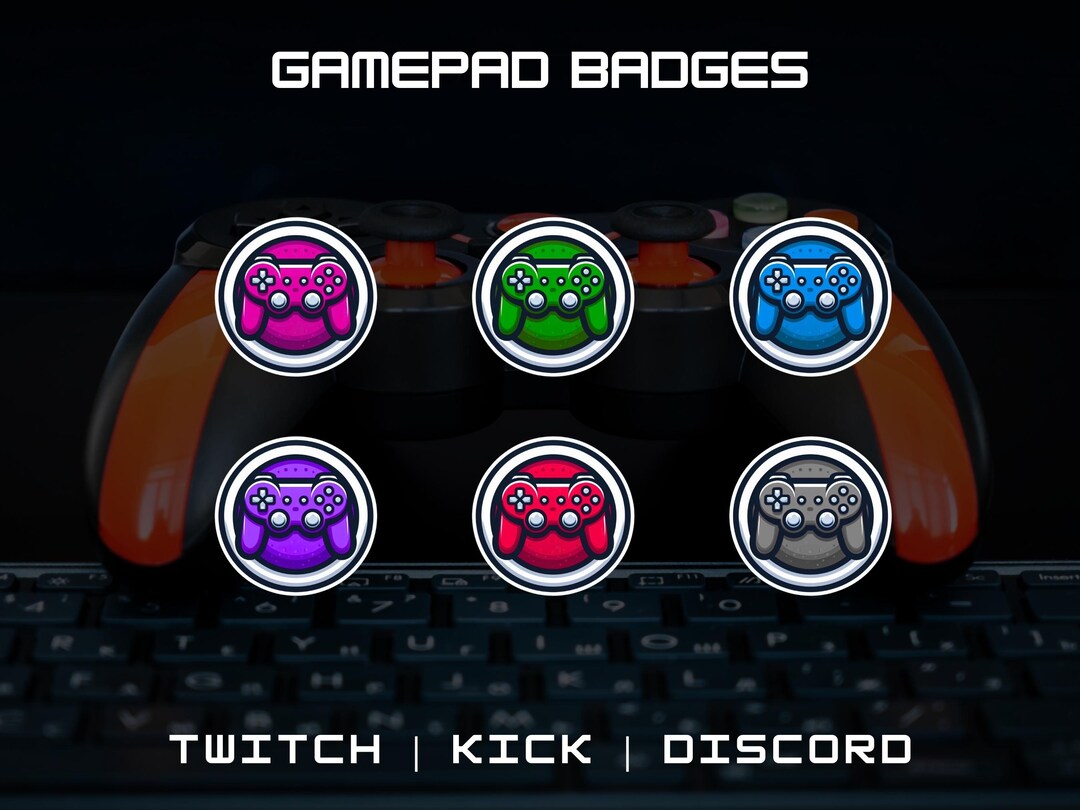 6 Twitch Gamepad Badges | Sub & Bit Badges | Console-themed Twitch ...