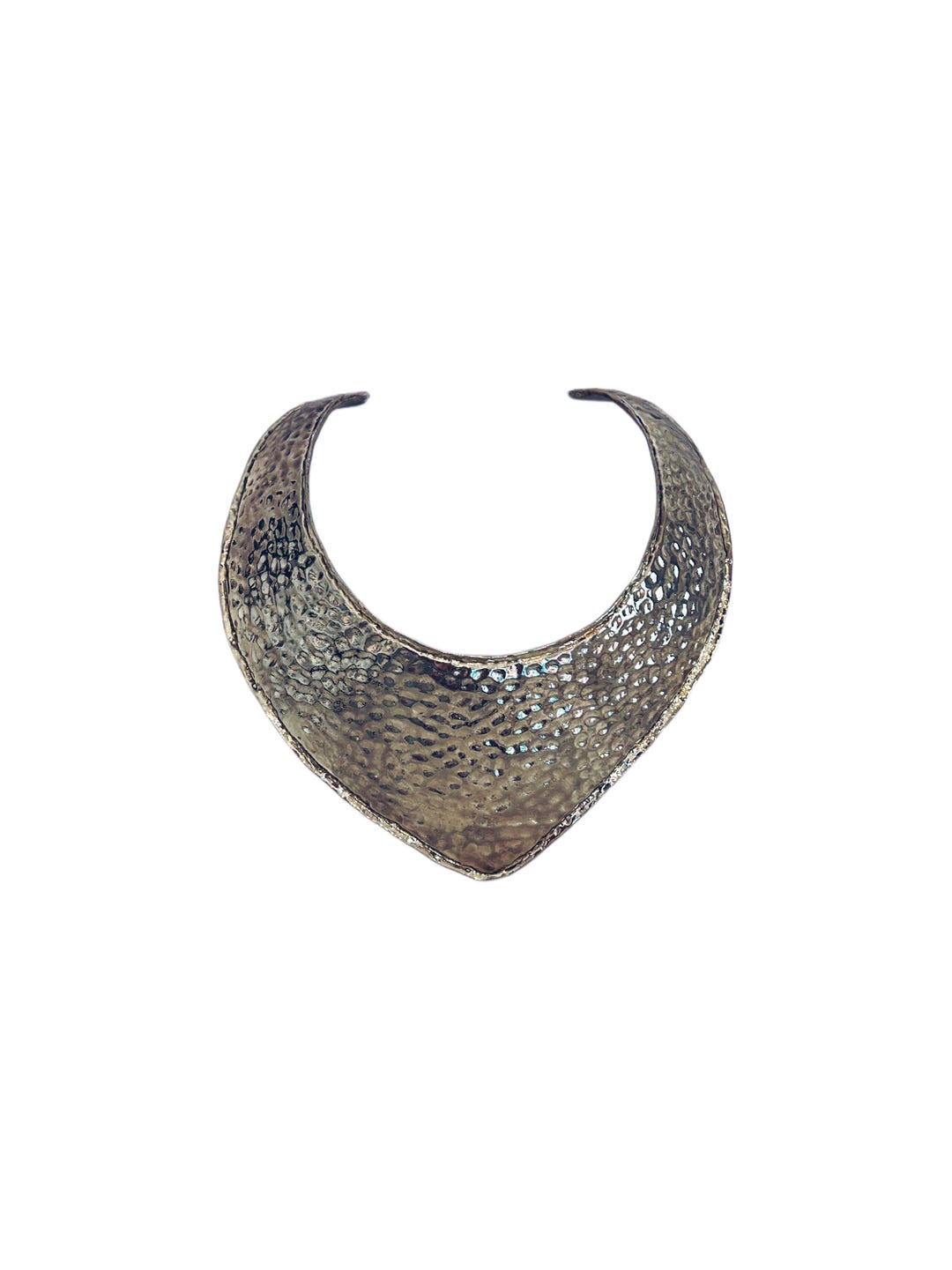 Vintage Hammered Gold Collar Necklace - Bimba Y Lola Statement Necklace ...