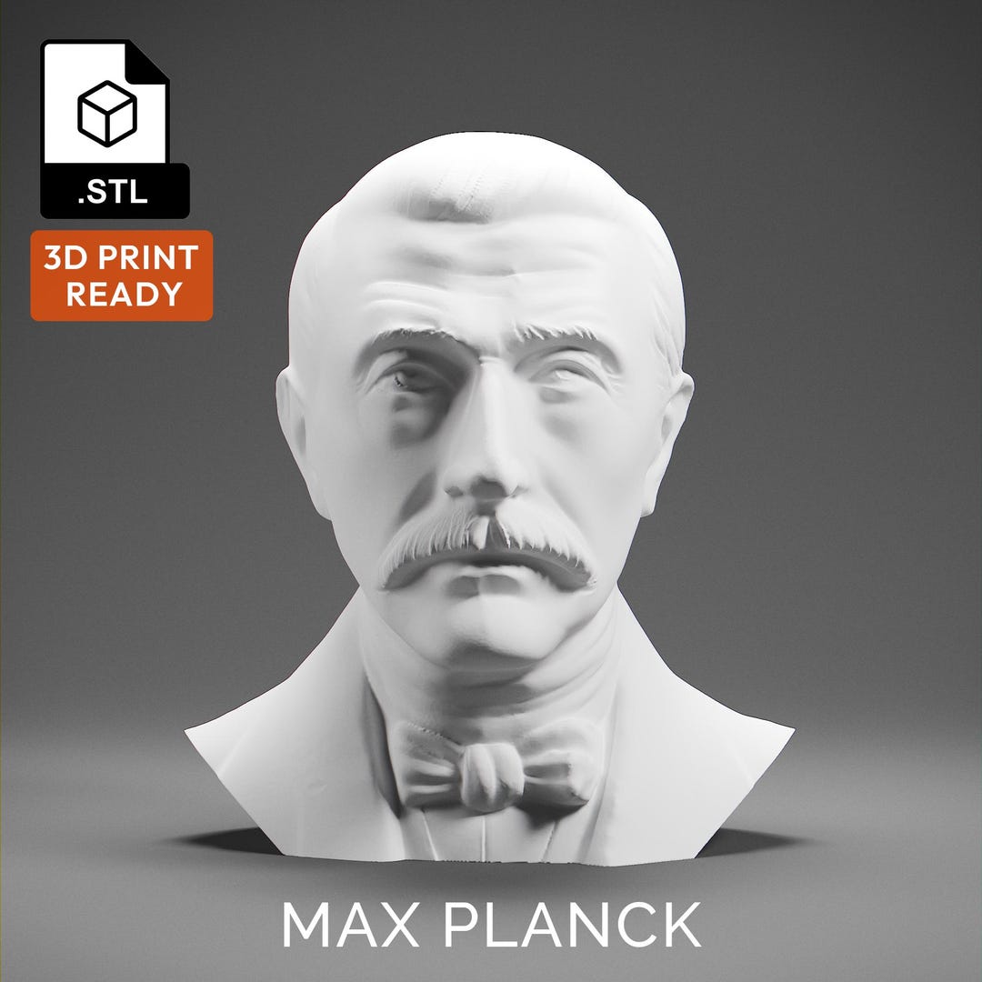 Max Planck 3D Model - High Quality STL File for 3D Printing - 3D Printer File - Historical Bust ...