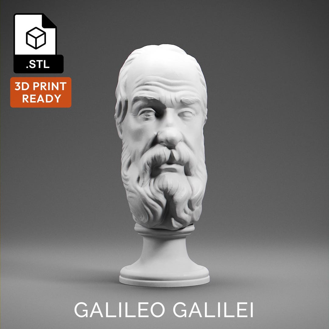 Galileo Galilei 3D Model - High Quality STL File for 3D Printing - 3D Printer File - Historical ...