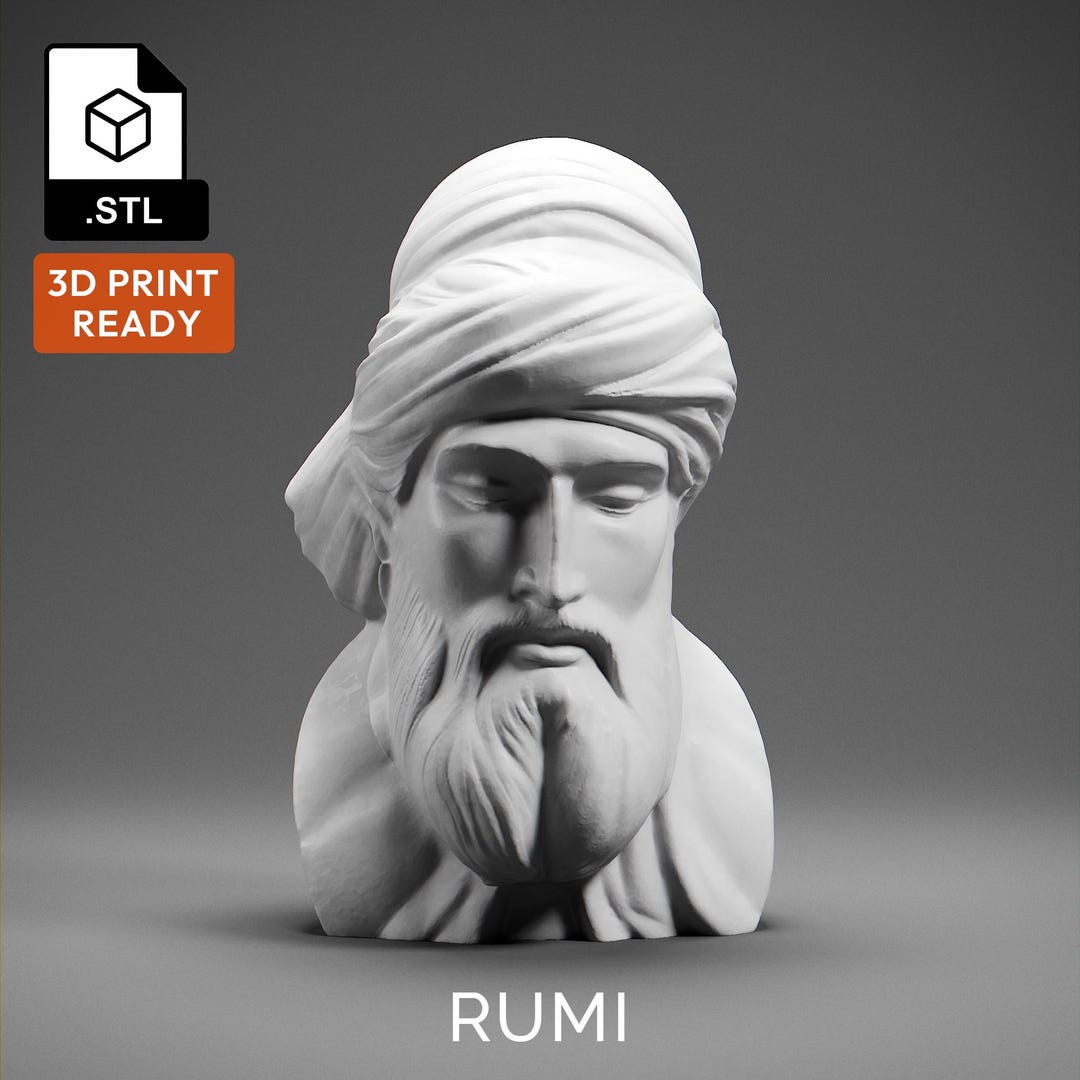 Rumi 3D Model - High Quality STL File for 3D Printing - 3D Printer File ...