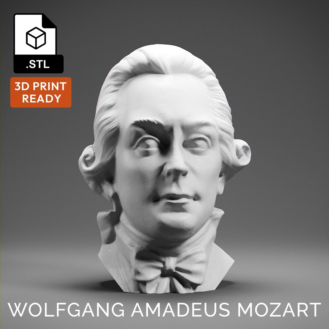 Wolfgang Amadeus Mozart 3D Model - High Quality STL File for 3D ...