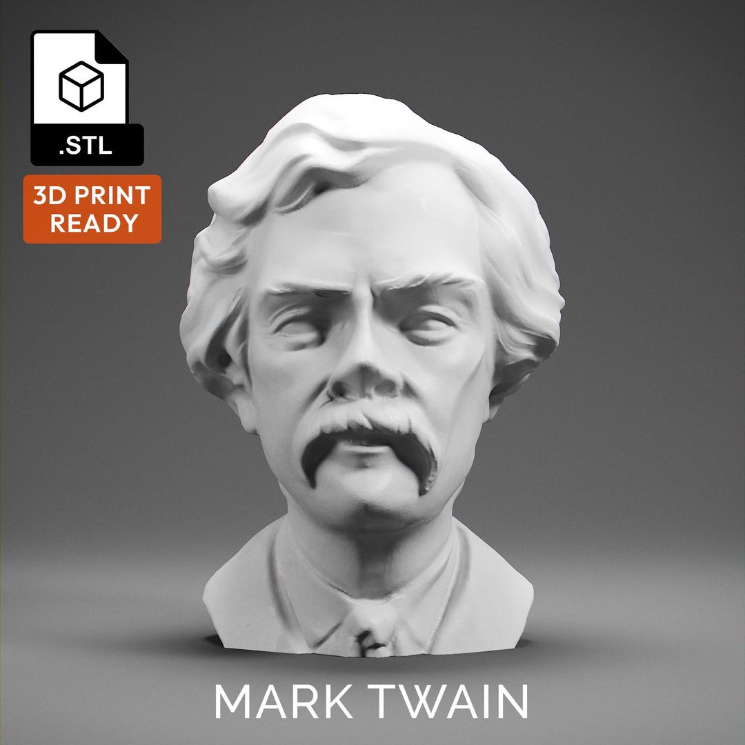 Mark Twain 3D Model - High Quality STL File for 3D Printing - 3D ...