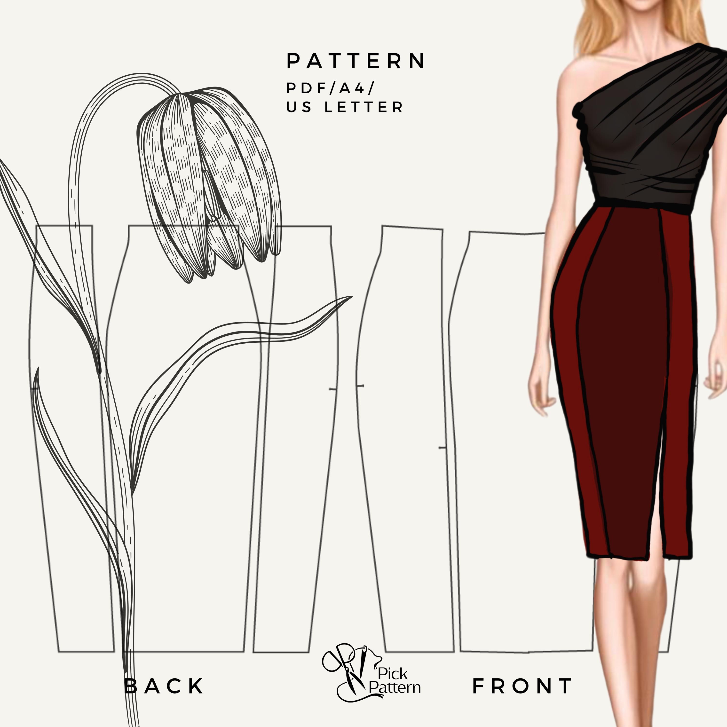 Pencil Skirt Sewing Pattern - Etsy