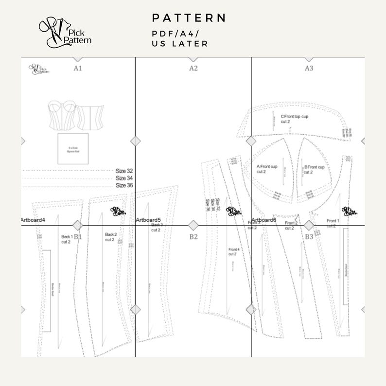 Corset Sewing Pattern - Etsy