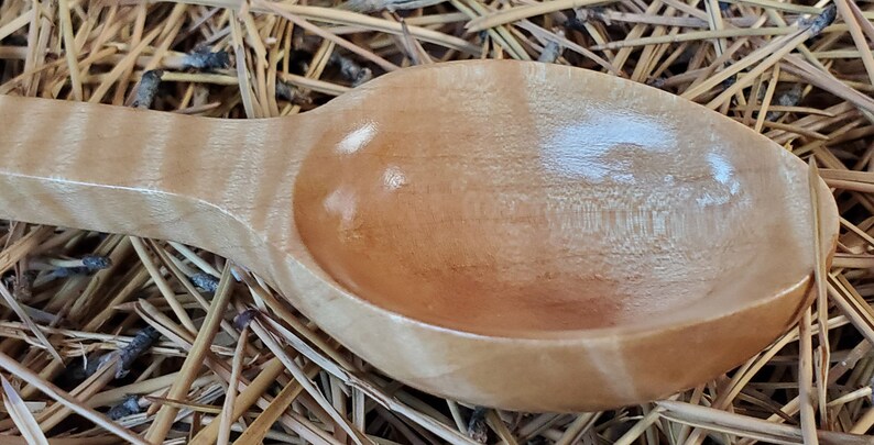 Tiger Maple Spoon, Hand Carved Spoon From Vermont Maple. #23-08 - Etsy