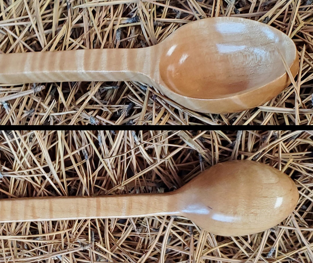 Tiger Maple Spoon, Hand Carved Spoon From Vermont Maple. #23-08 - Etsy