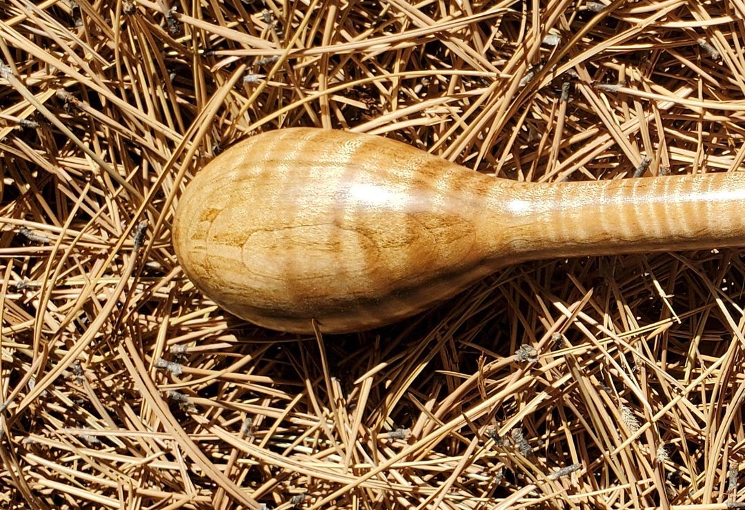 Curly Maple Spoon, Hand Carved Spoon From a Vermont Grown Tree. 23-23 ...