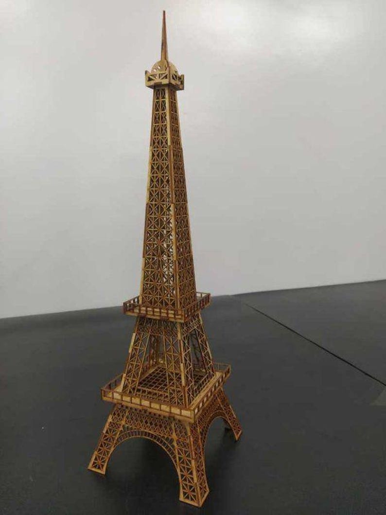 Eiffel Tower Laser Cut File, 3D Wood and Acrylic (svg Dxf Ai Cdr Pdf ...