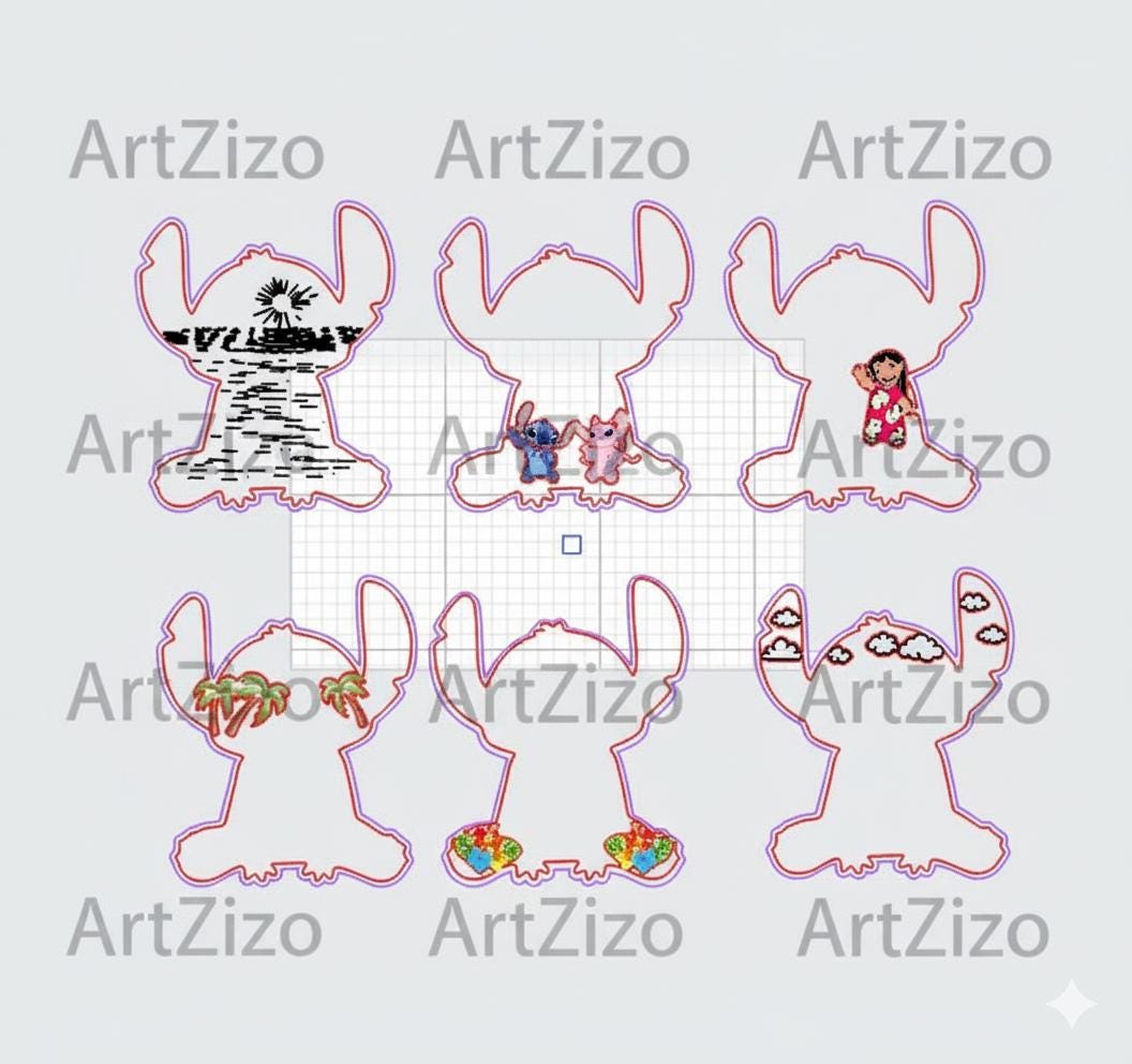 Lilo & Stitch Layered SVG: Disney Ohana Tropical Wall Art - Etsy