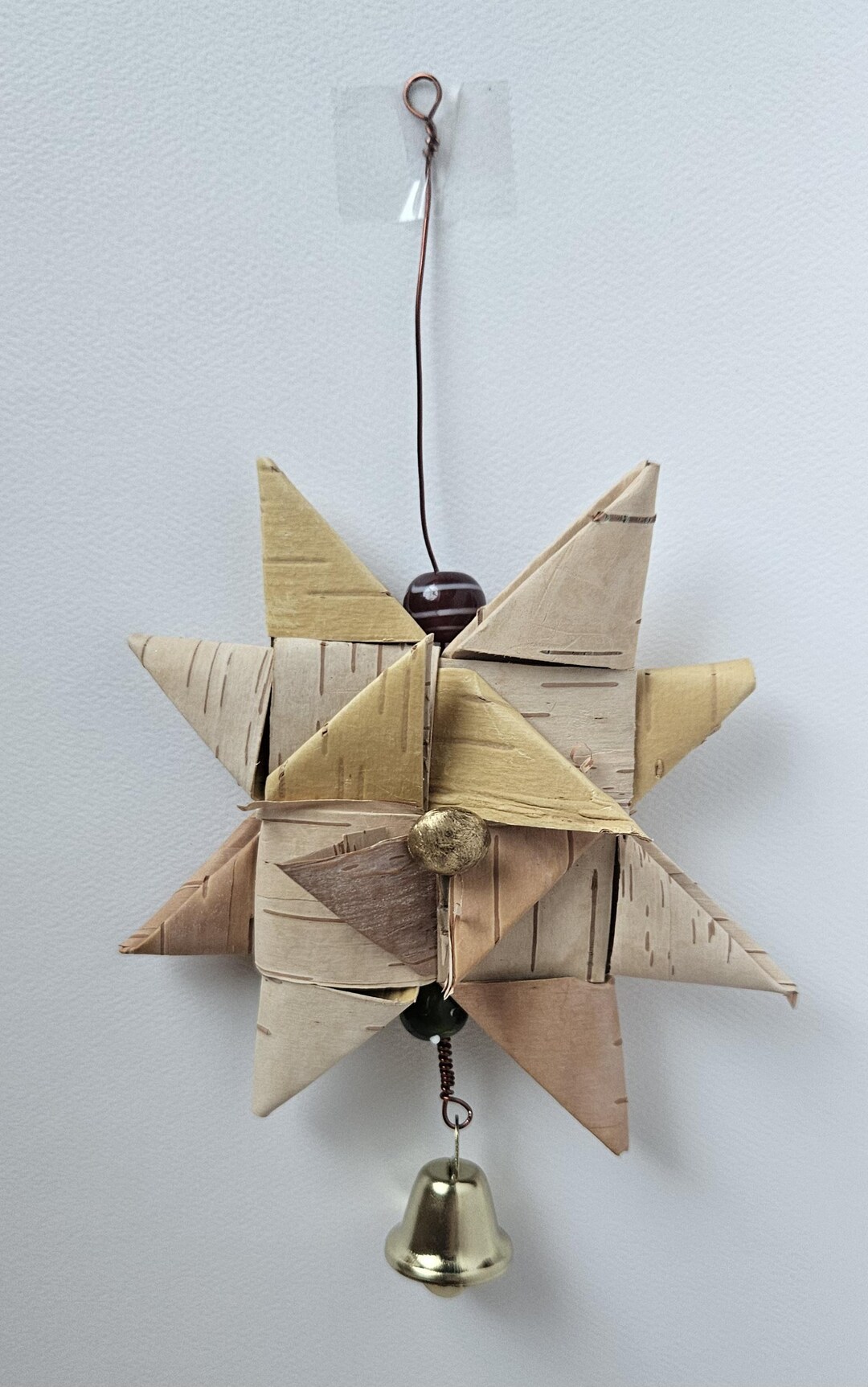 Nordic Birch Bark Star Decoration - Etsy